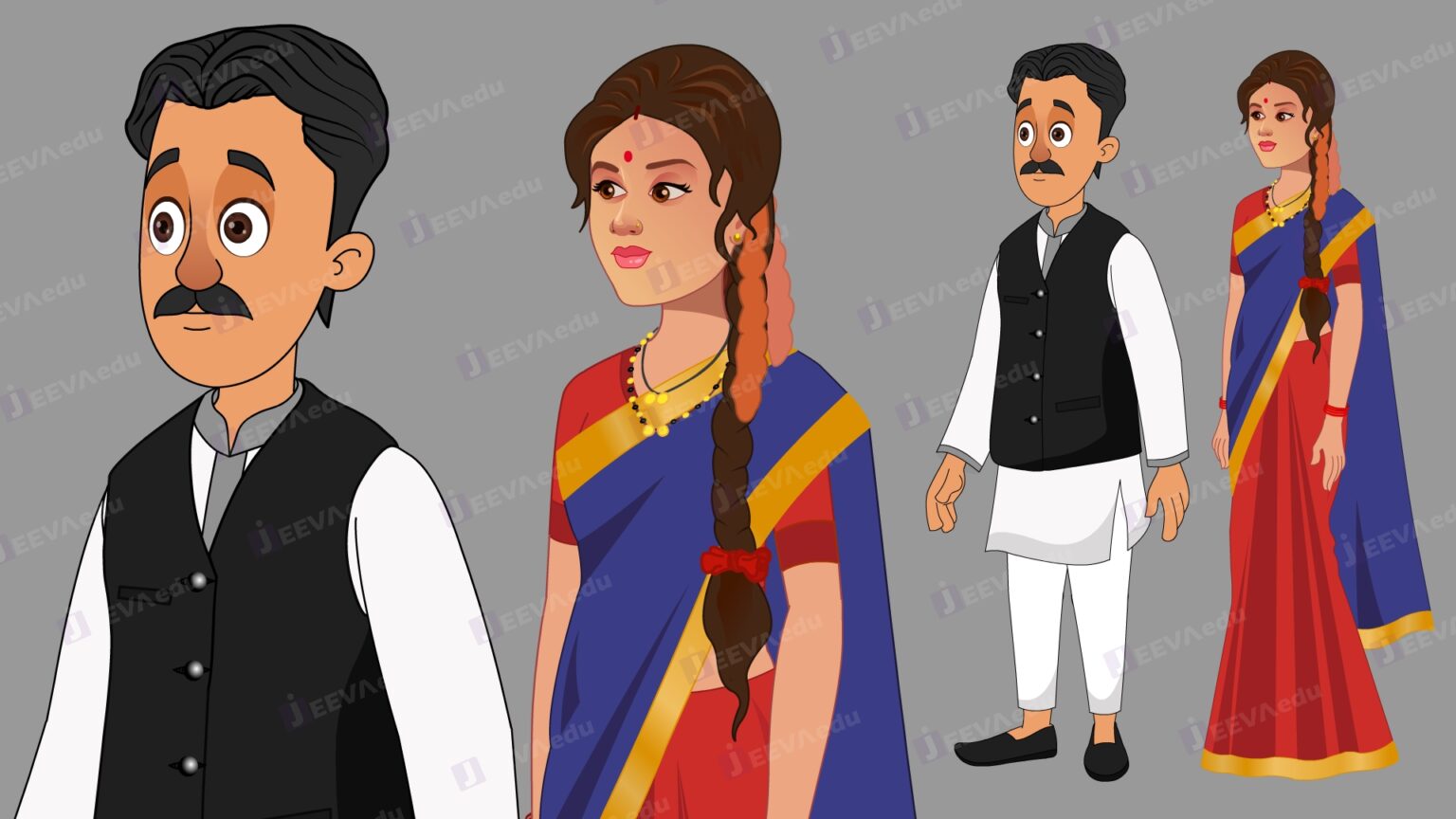 Wedding Cartoon Characters JWCC01 (Adobe Animate Vector) – Jeevaedu
