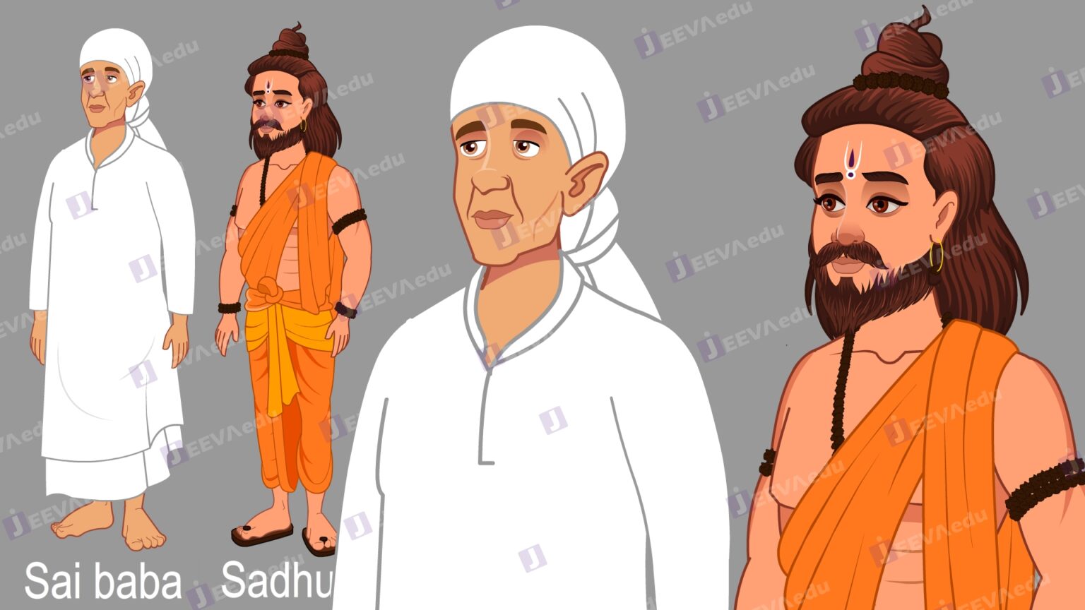 Hindu Gods Cartoon Characters JHGC01 (Adobe Animate Vector) – Jeevaedu