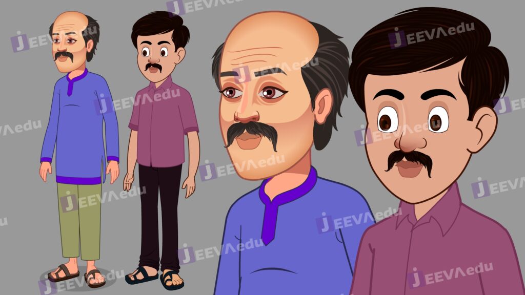 4 Man Cartoon Character J4CC09 (Adobe Animate Vector) – Jeevaedu