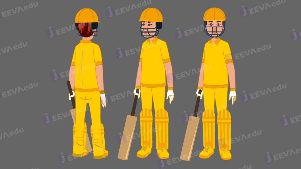 Cricket Players Character JCCP01 (Adobe Animate Vector) – Jeevaedu