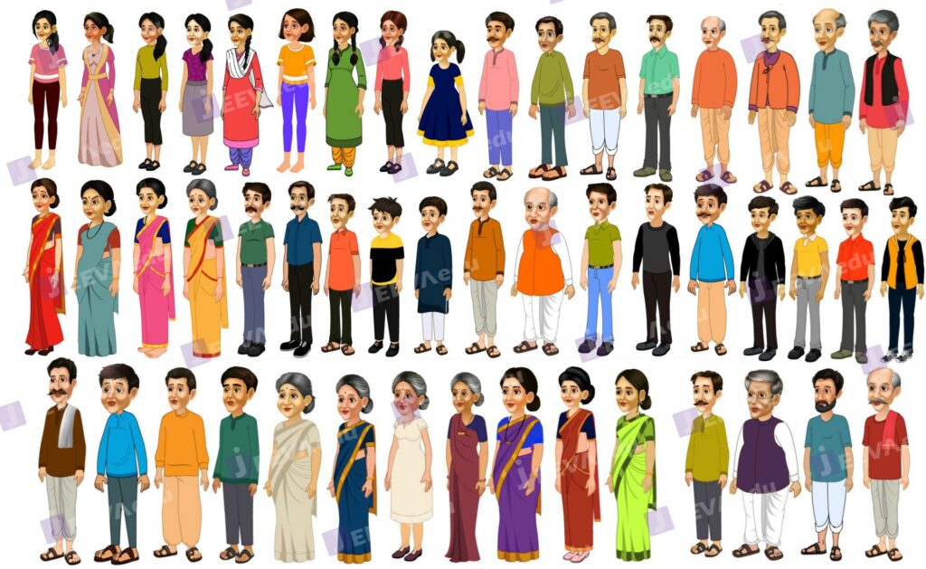 50 Cartoon Characters Photoshop Face JCCPFX01 (Animate Vector) – Jeevaedu