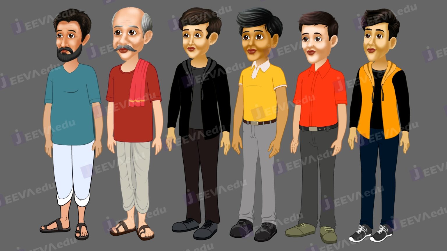 50 Cartoon Characters Photoshop Face JCCPFX01 (Animate Vector) – Jeevaedu